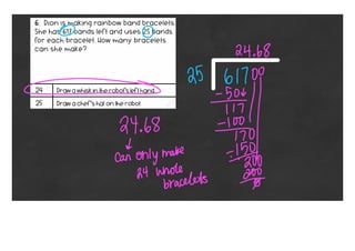Long division word problems color sheet worked out prowise | PPT