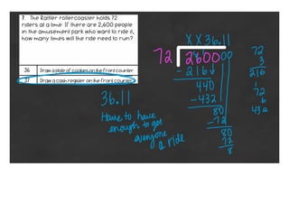 Long division word problems color sheet worked out prowise | PPT