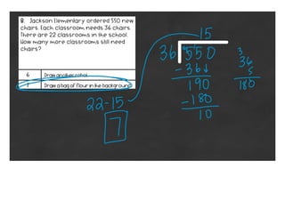 Long division word problems color sheet worked out prowise | PPT