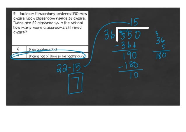 Long division word problems color sheet worked out prowise | PPT