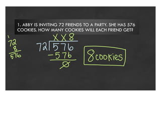 Long division word problems color sheet worked out prowise | PPT