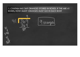 Long division word problems color sheet worked out prowise | PPT