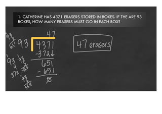 Long division word problems color sheet worked out prowise | PPT