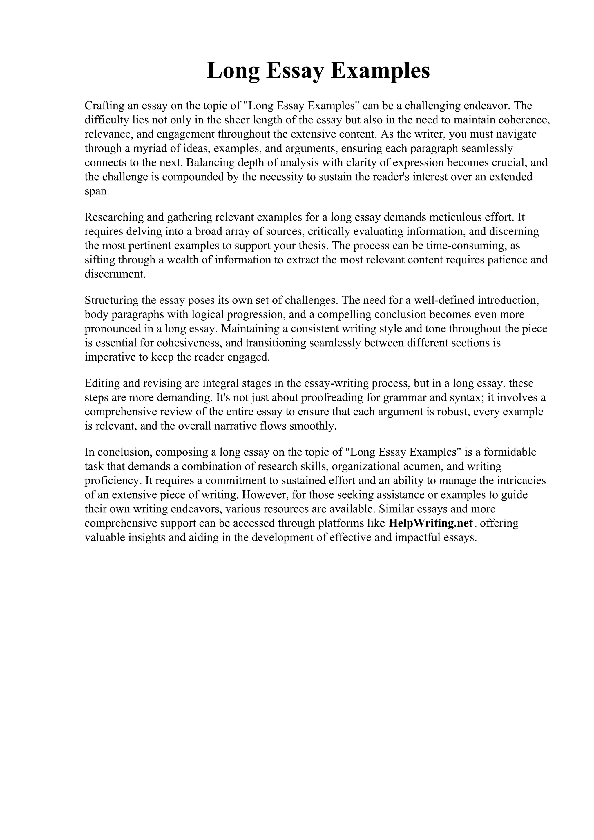 Long Essay Examples. Long essay examples. AP World History: Modern ...