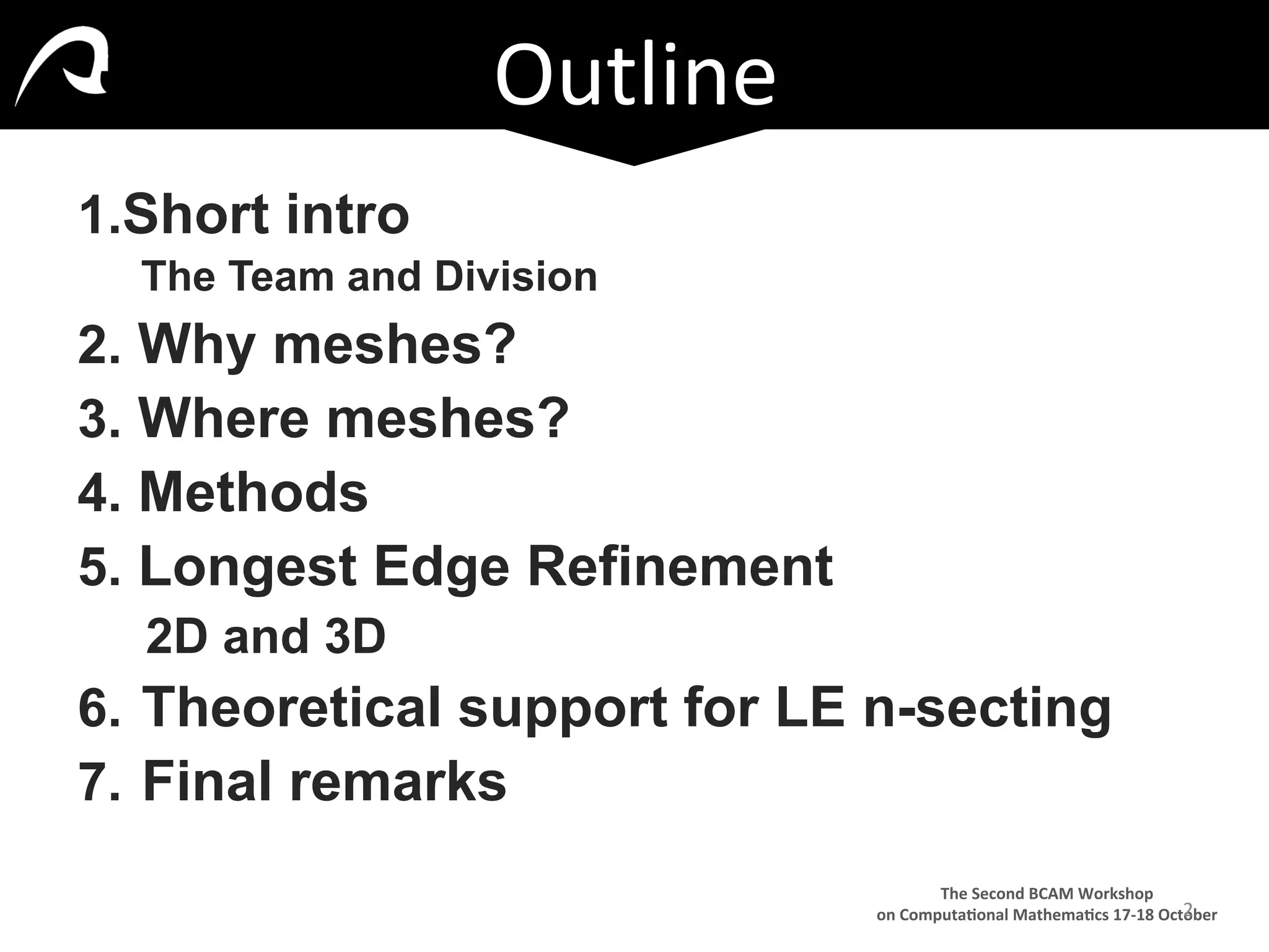 Longest edge n-section refinement- overview and open problems | PPT