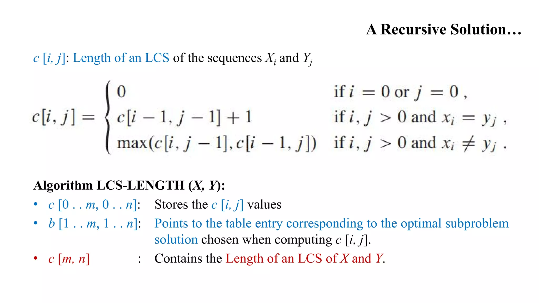 Longest common subsequence | PDF