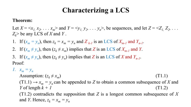 Longest common subsequence | PDF
