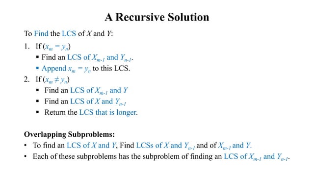 Longest common subsequence | PDF