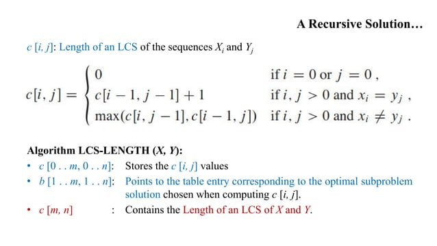 Longest Common Subsequence Pdf