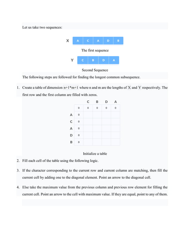 Longest common subsequence | PDF