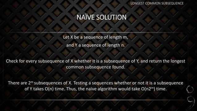 Longest common subsequence lcs | PPTX