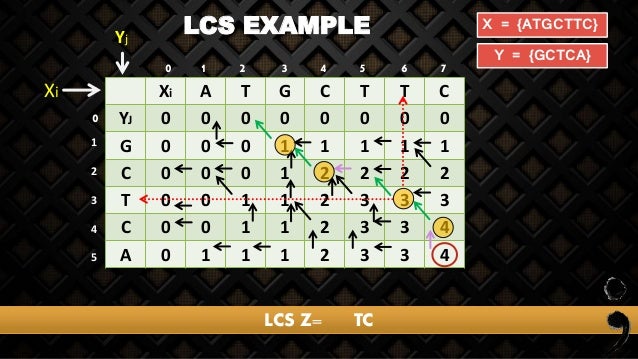 Longest common subsequence lcs