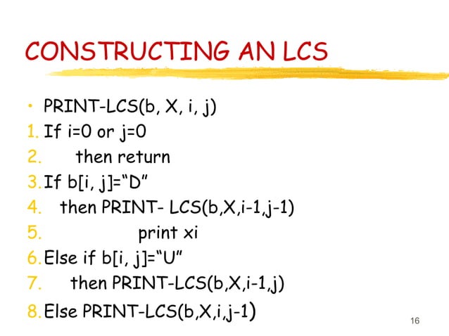 Longest Common Subsequencedynamic Programming Ppt Programming