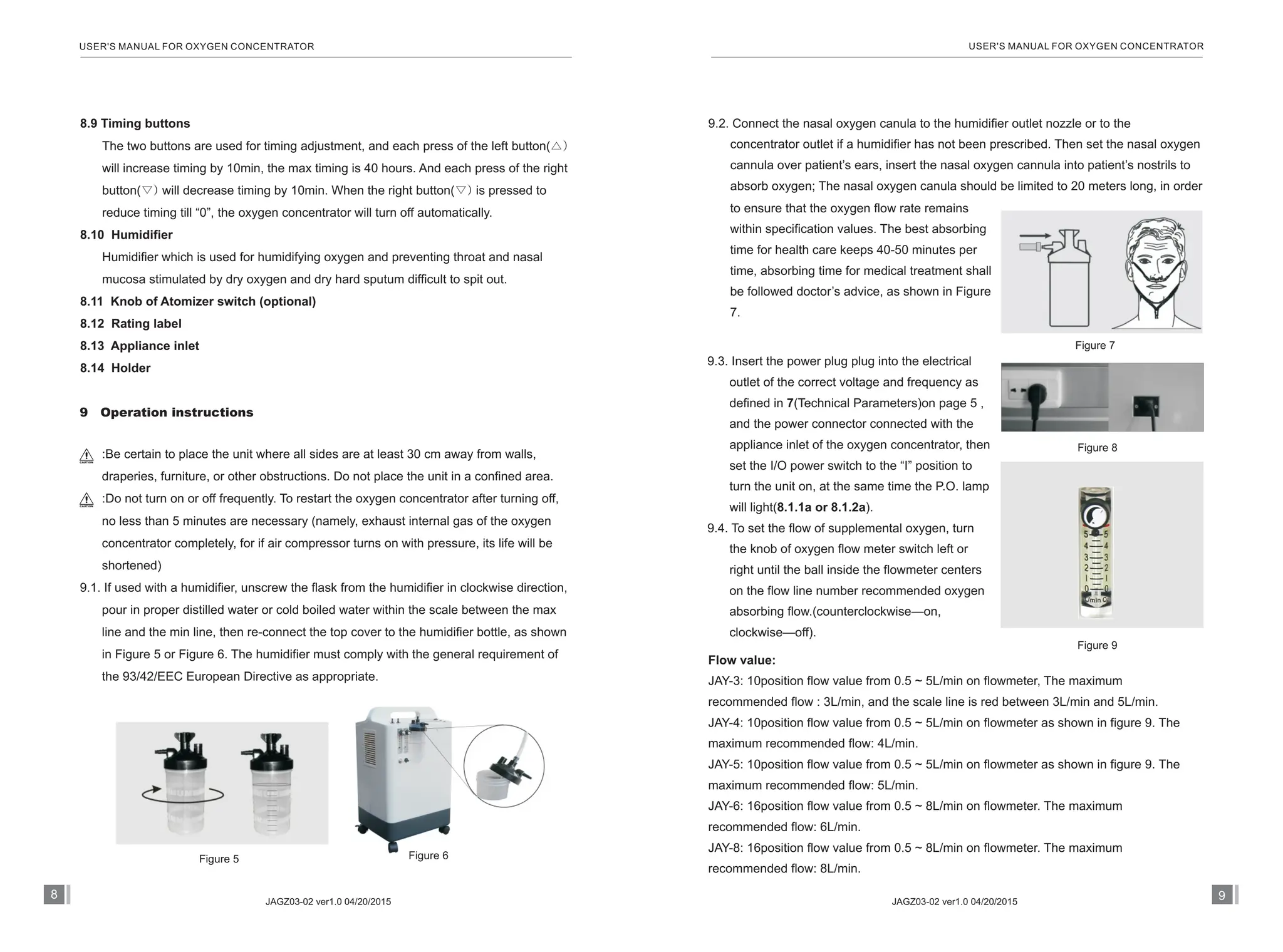 Manual de operación y mantenimiento concentrador de oxigeno jay-5 | PDF