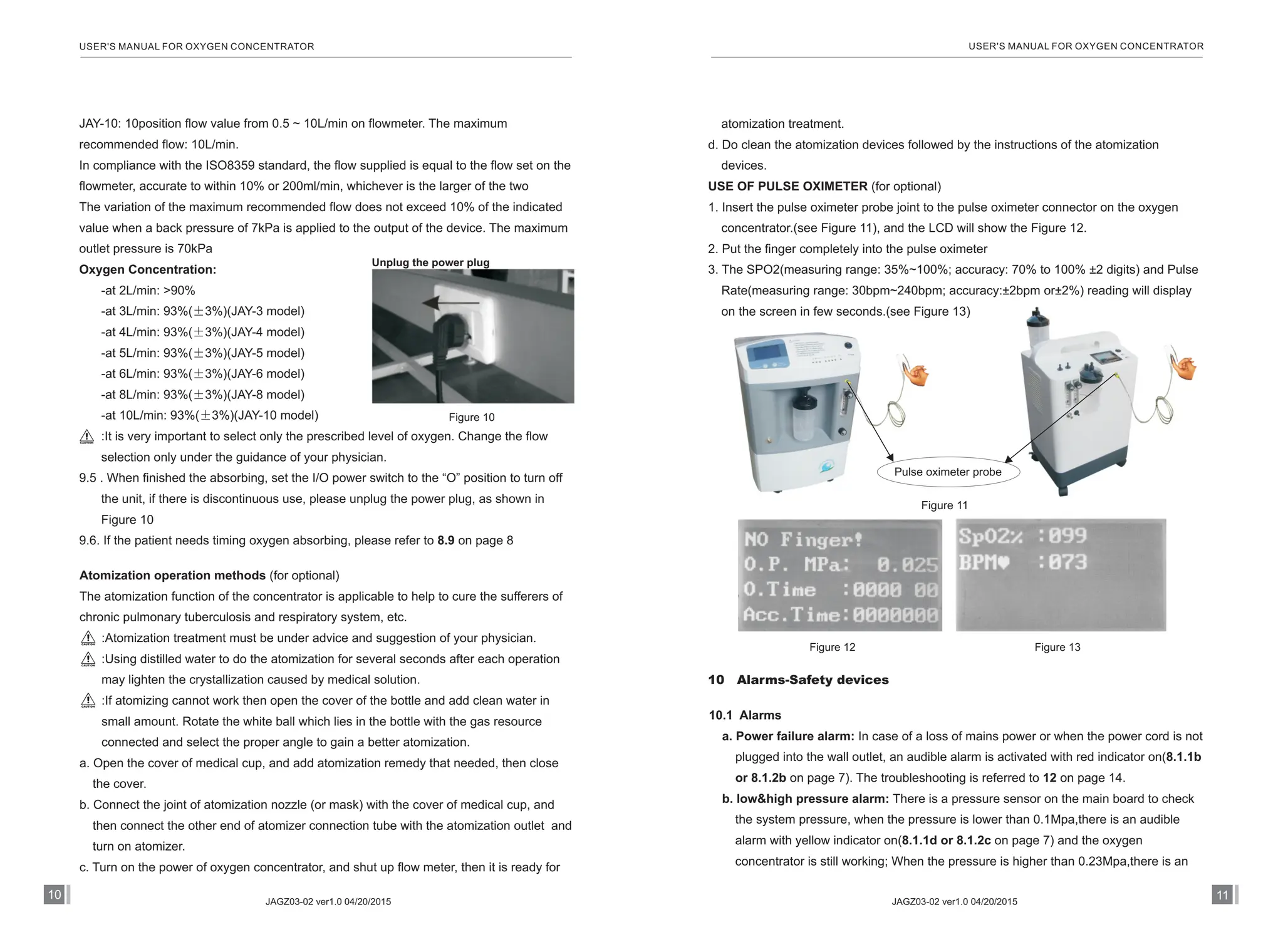 Manual de operación y mantenimiento concentrador de oxigeno jay-5 | PDF