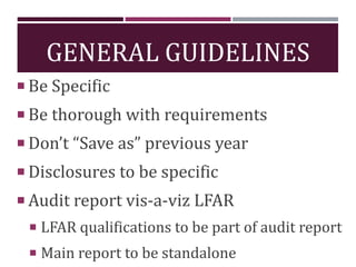 Long form audit report | PPTX