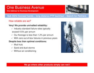 Long haul ptp wireless backhaul | PDF