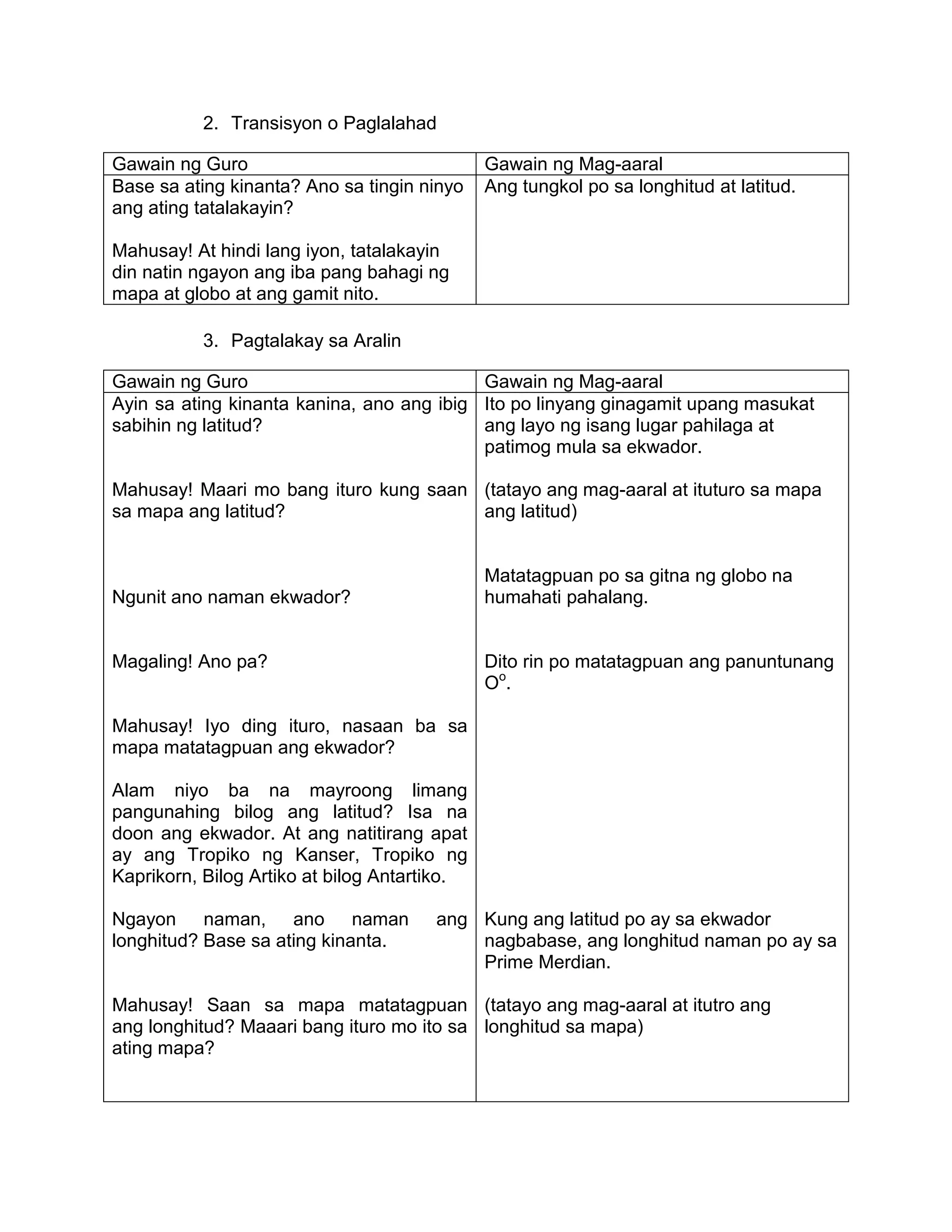 Longhitud at latitud | DOCX