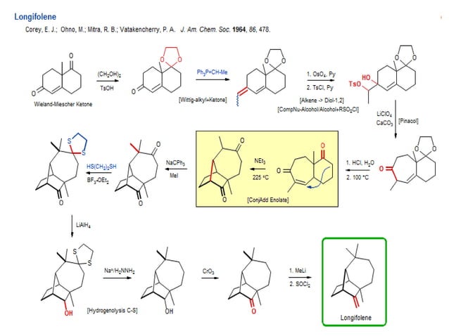 Synthesis of Longifolene through retrosynthestic analysis. | PPTX
