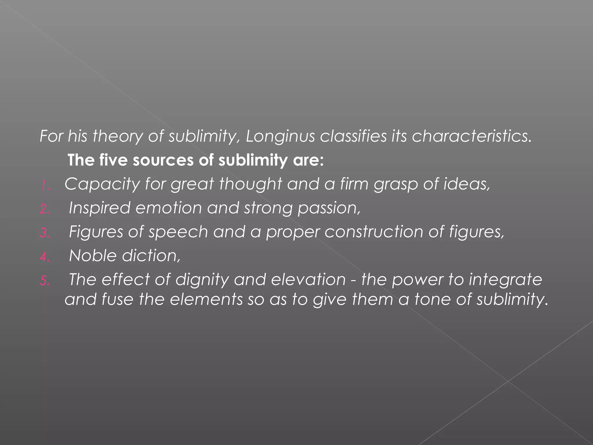 Longinus as a Critic | PPT