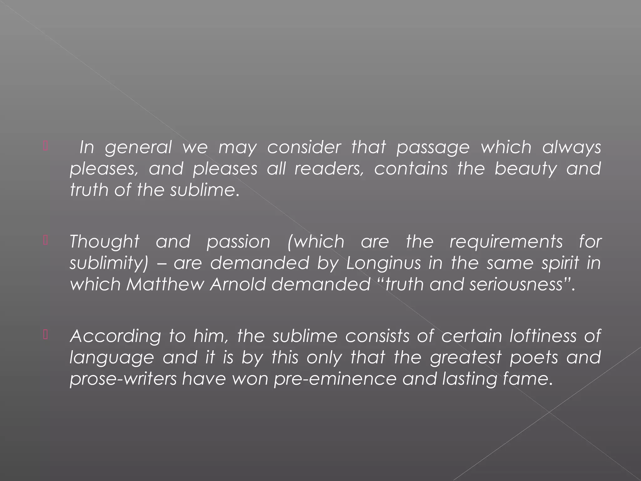 Longinus as a Critic | PPT