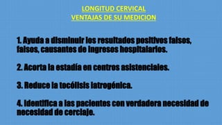 Longitud cervical en amenaza de parto pretermino y | PPTX