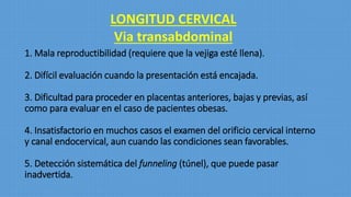 Longitud cervical en amenaza de parto pretermino y | PPTX