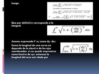 Longitud de una curva(Matemática II) | PPTX