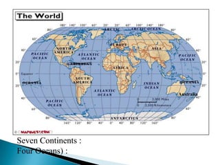 World Map With Continents And Latitude And Longitude