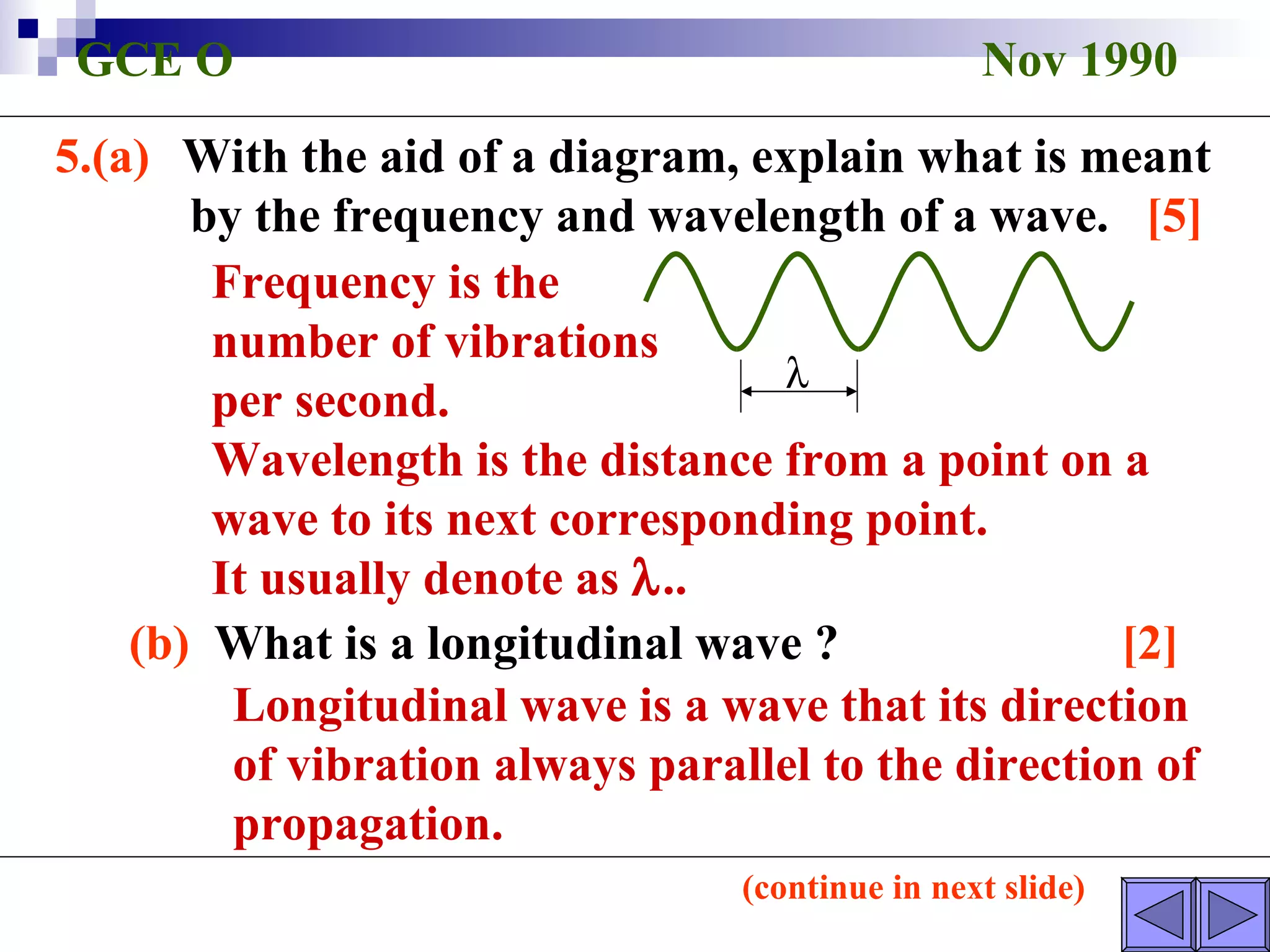Longitudinal and transverse waves | PPT