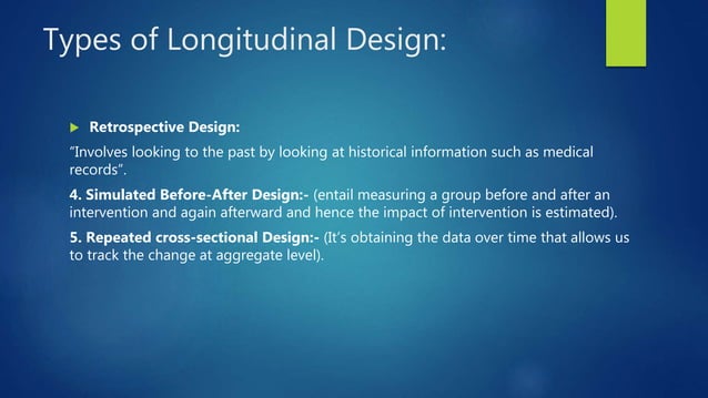 Longitudinal Design and its Types | PPTX | Education