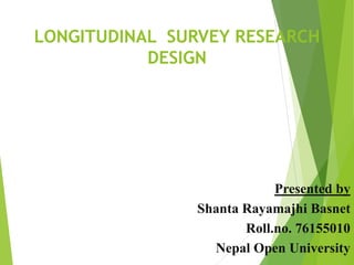 Longitudinal Research Design | PPTX