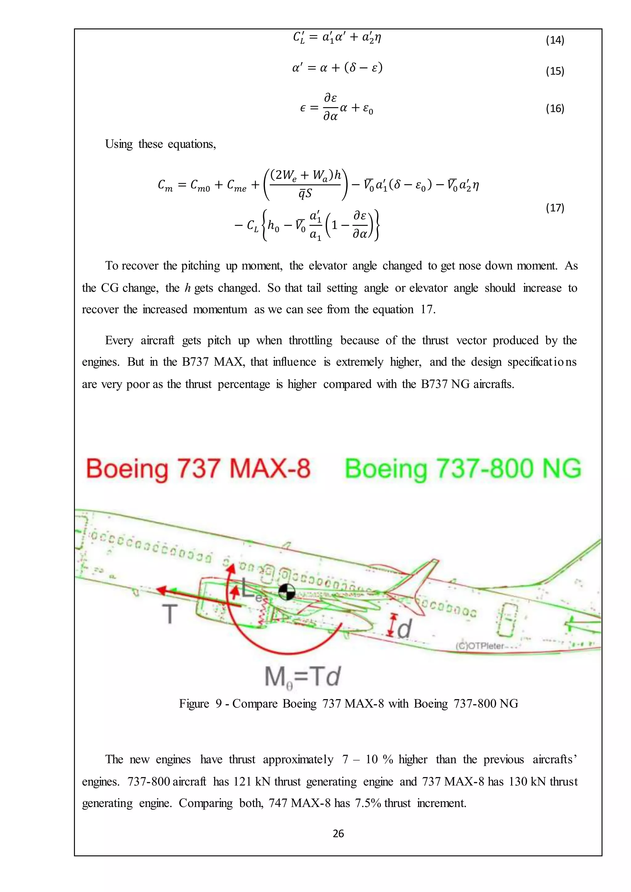 Longitudinal static stability of boeing 737 max 8 | DOCX