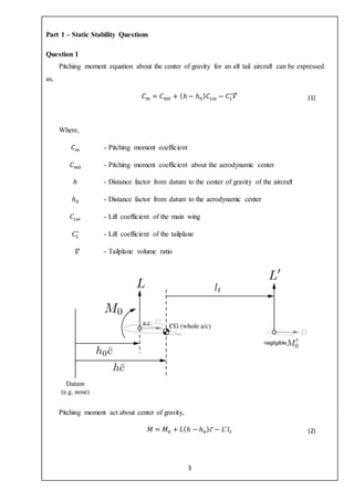 Longitudinal static stability of boeing 737 max 8 | DOCX