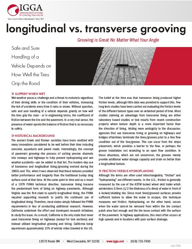 Longitudinal vs. Transverse Diamond Grooving: Grooving is Great No ...