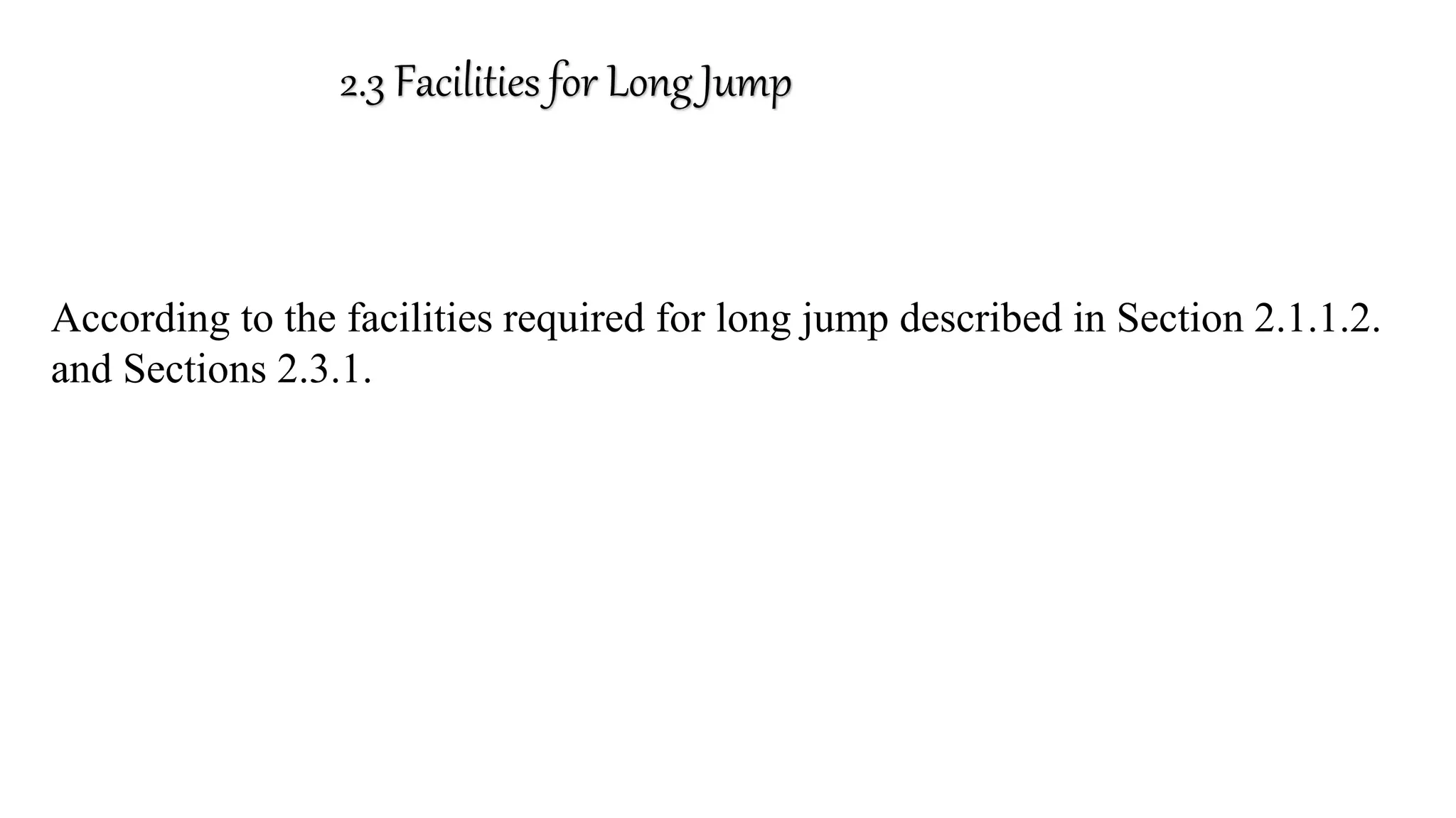 Long jump Field Facilities | PPTX