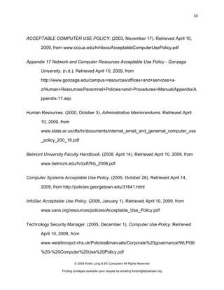 Computer Use Policy EK Computers | PDF