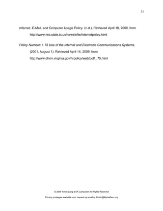 Computer Use Policy EK Computers | PDF