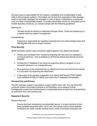 Computer Use Policy EK Computers | PDF