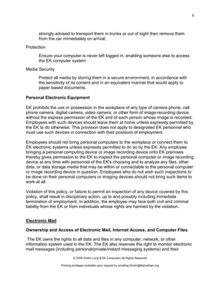 Computer Use Policy EK Computers | PDF