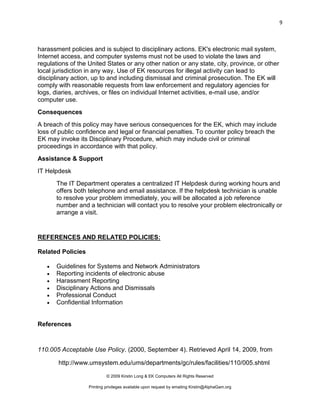 Computer Use Policy EK Computers | PDF