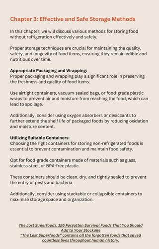 Survival Foods - Long Lasting Foods and food preservation | PDF