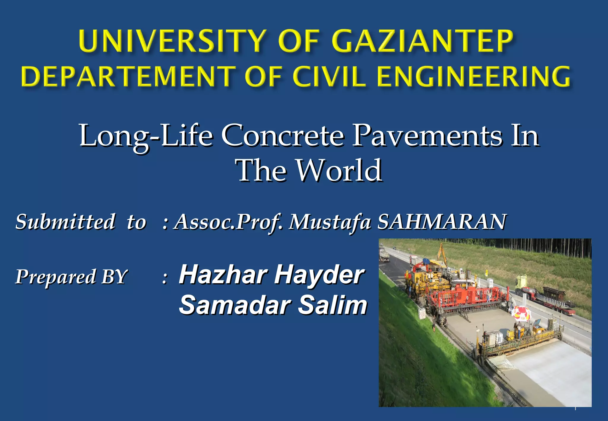 Long life concrete pavement | PPT