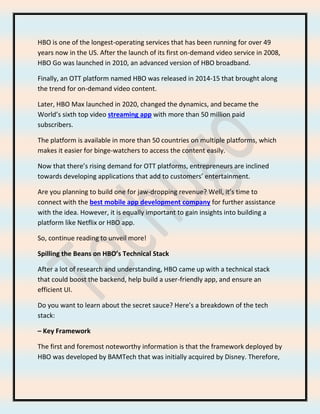 Long Live the Legacy of HBO Max- Insights You Need to Know. | PDF