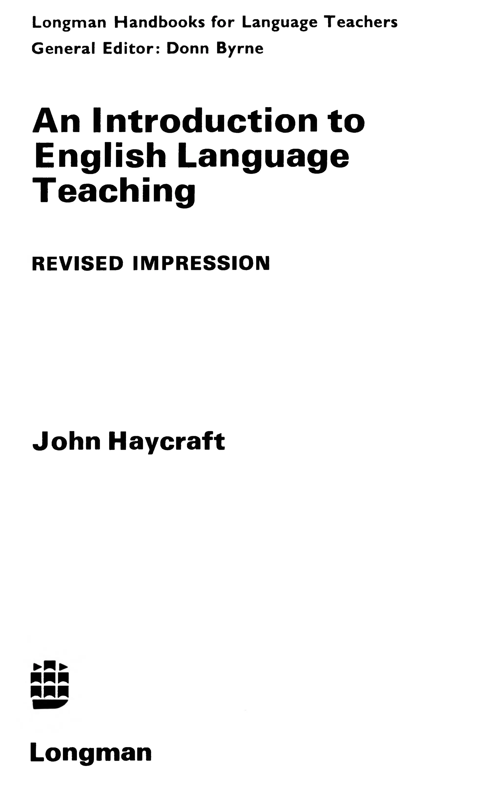 (Longman Handbooks for Language Teachers) J. Haycraft-An Introduction ...