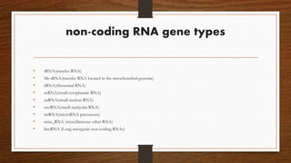 Long non coding rna | PPTX