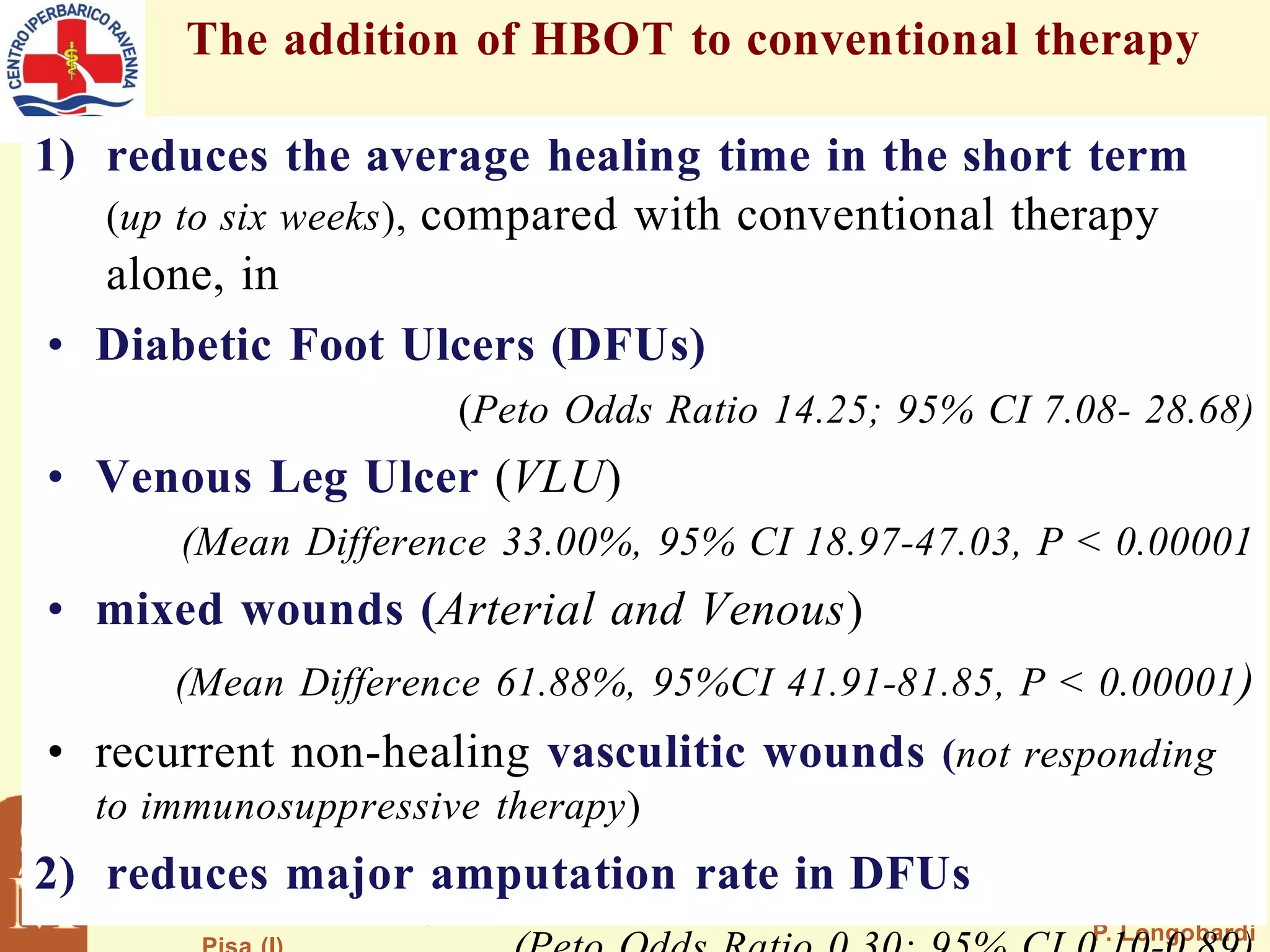 HBOT in Delayed Wound Healing and Diabetic Foot Ulcer | PPT