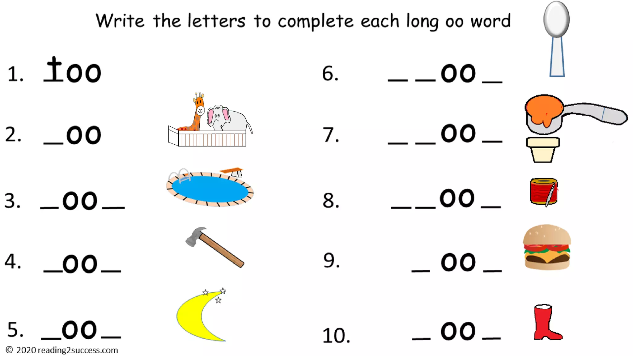 The letters oo make two different sounds - short and long | PDF