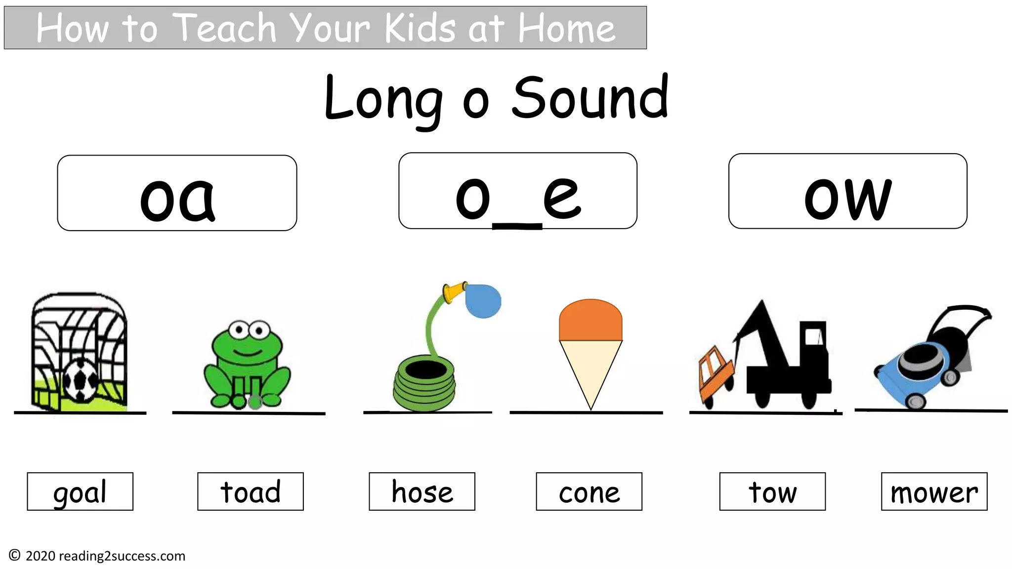 How to Teach Kids at Home Templates for long o spelling patterns: oa/o ...