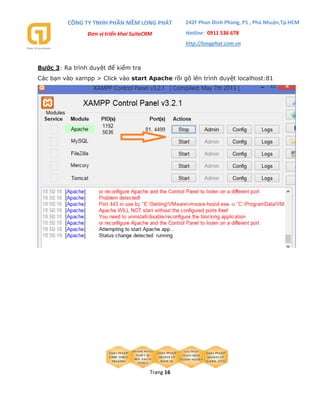 Longphat huong dan_cai_dat_suitecrm_v1.0 | PDF